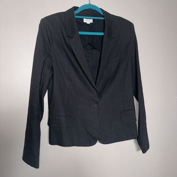 Witchery | Jackets & Coats | Witchery Linen Blend Black Blazer Size ...